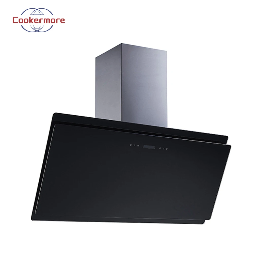 Stainless Steel Kitchen Exhaust Wall Mounted Slant Hood Touch Control ...
