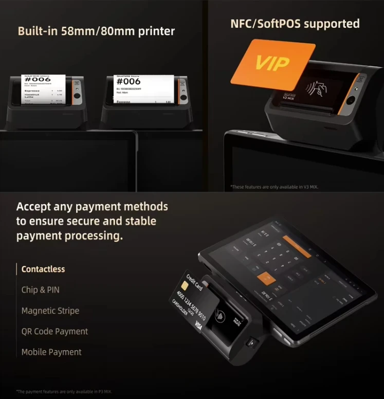 Sunmi D3 PRO Pos Terminal Printer Aluminum Body Fingerprint Optional 4 ...