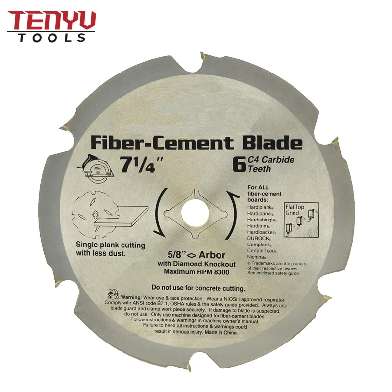 Fiber Cement Cutting Pcd Circular Saw Blade 7-1/4-inch 4 Teeth ...