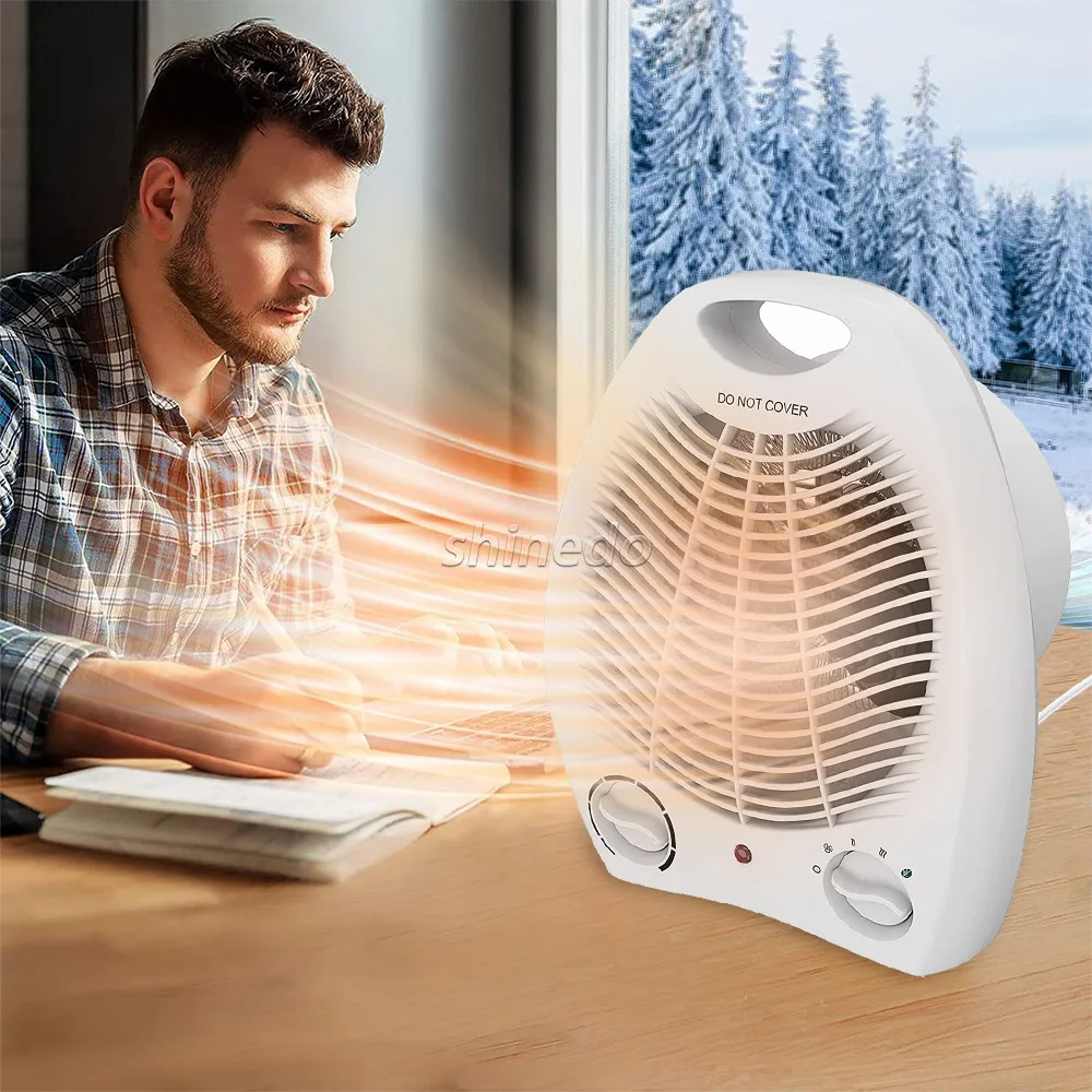 White 1500 W Portable Strong Fan Electric Heater With Built-in ...