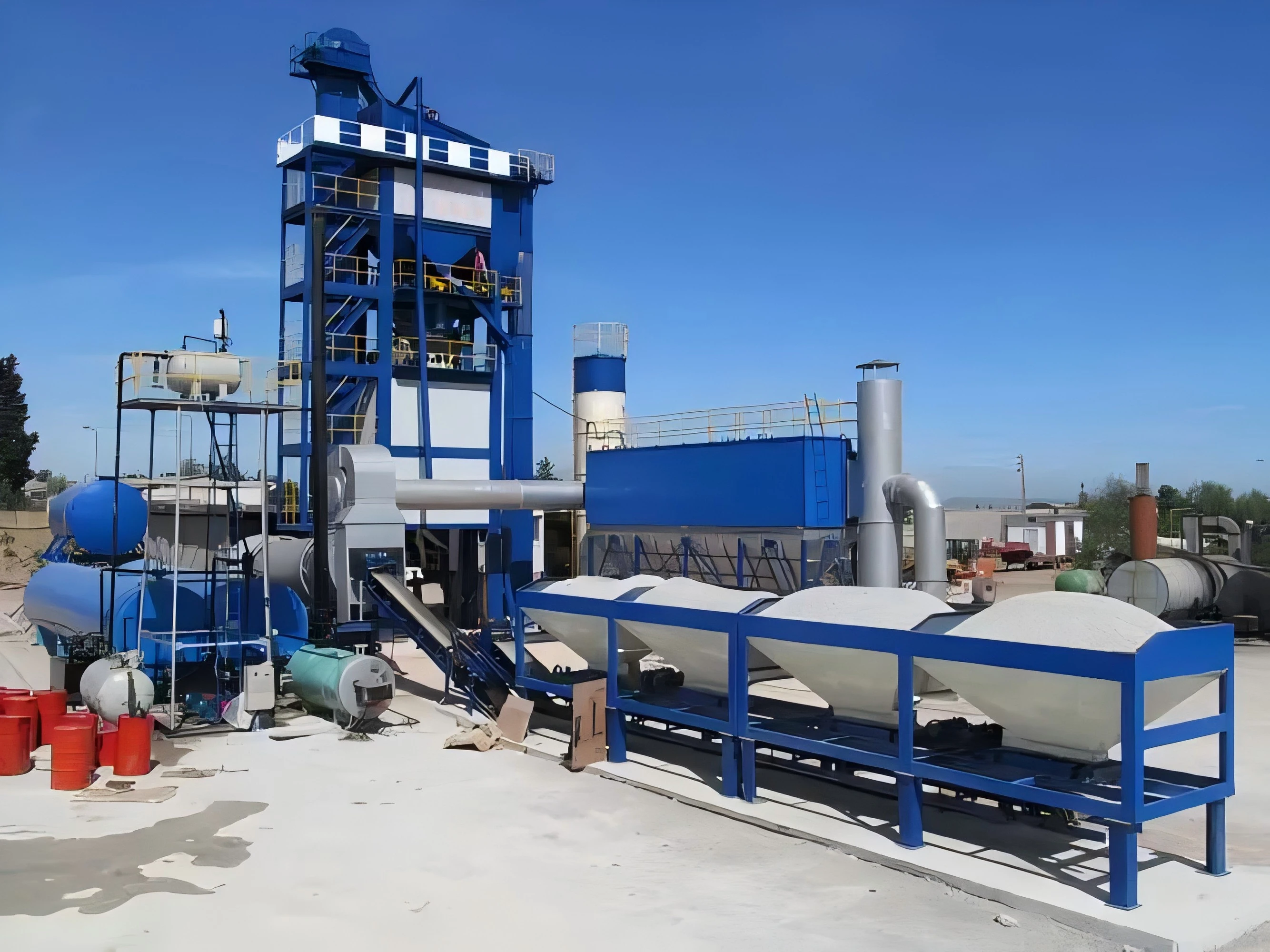 Hot Mix Asphalt Bitumen Manufacturing Plant Stationary Asphalt Plant ...