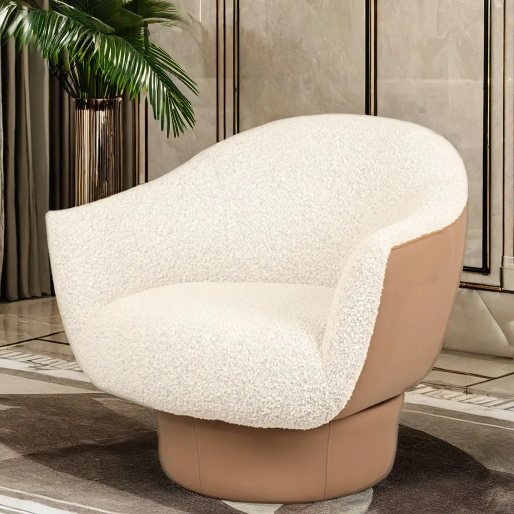 Italian Modern Luxury Single Casual Lounge Chair Velvet Fabric Living ...