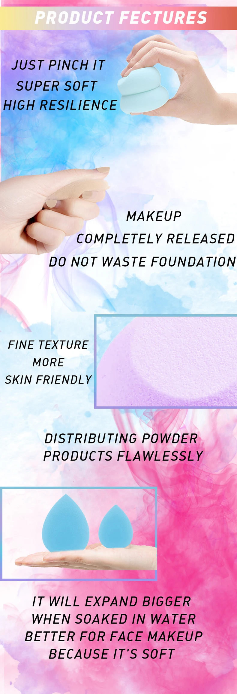 2022 Hot Sale Sponge Private Label Eco Makeup Foundation Sponge Makeup ...