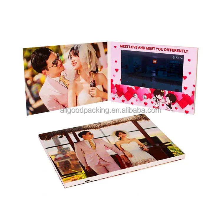 Wedding Invitations Card Hd Lcd Screen Video Brochure Advertising Blank ...