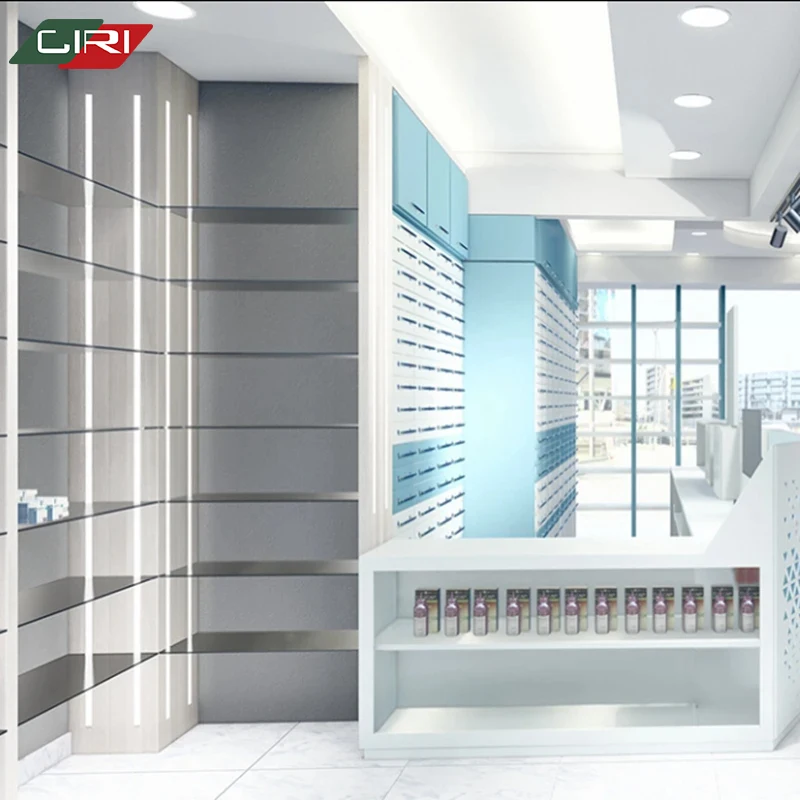 Medical Store Furniture Medicine Display Racks Retail Pharmacy Store ...
