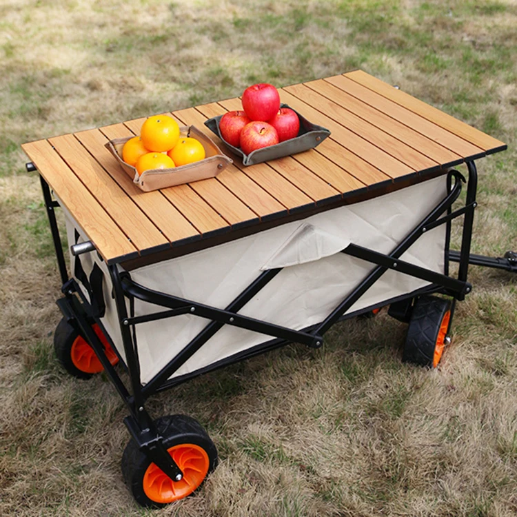 Foldable Picnic Camping Wagon Camping Cart Outdoor Garden ...