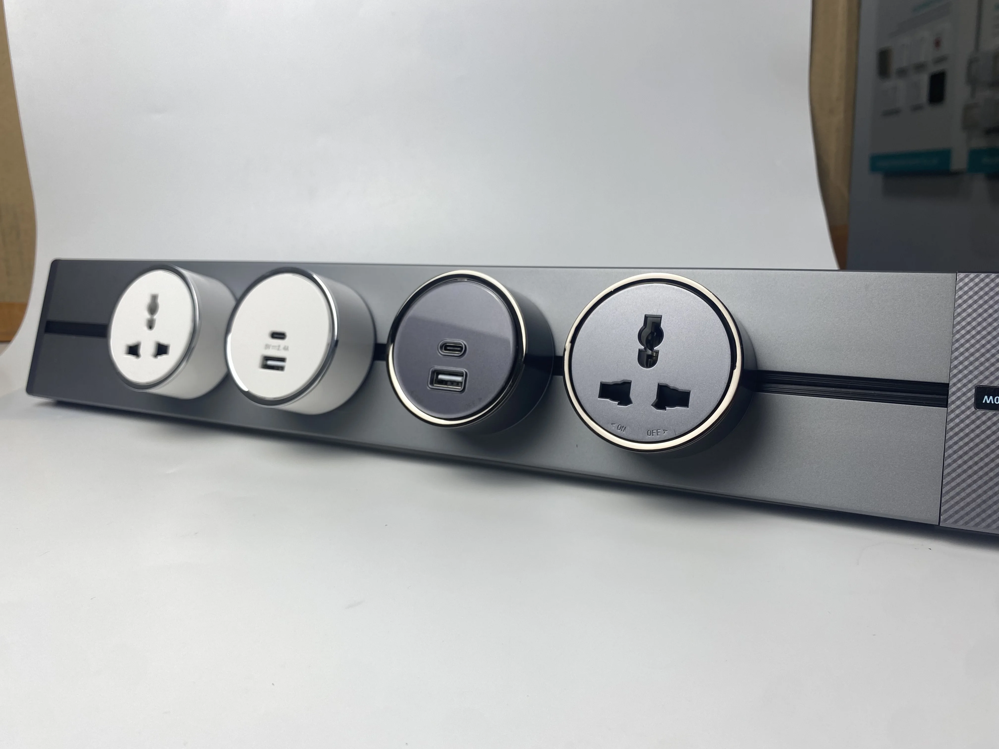 Shinelite Removable Power Rail Track Socket Adapters System Three Hole ...