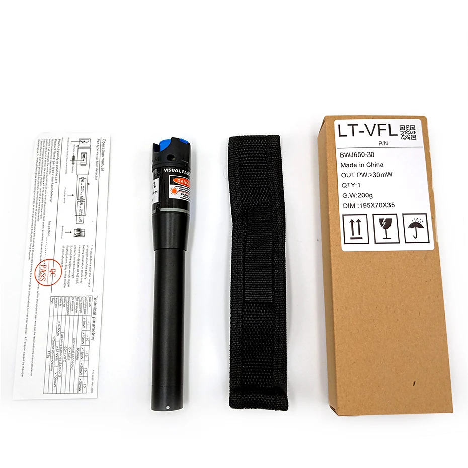 Pen-type Fiber Optic Visual Fault Locator 20mw 20km Distance 650nm ...