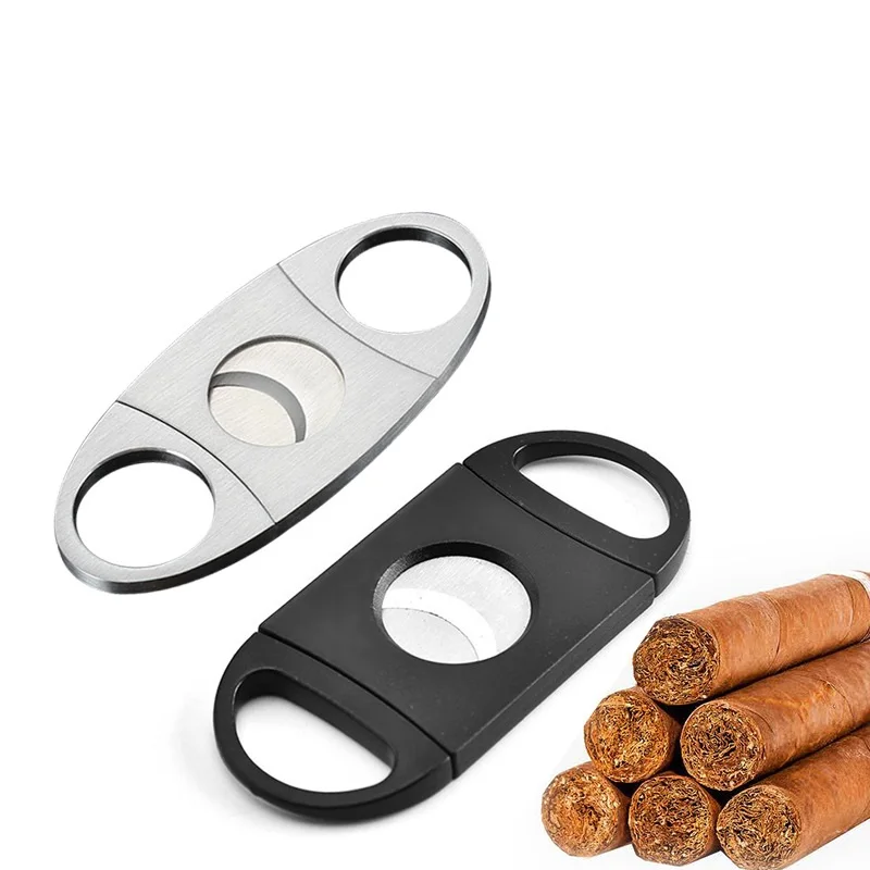Custom Double Finger Stretch Type Metallic Cutter Cigars Stainless ...
