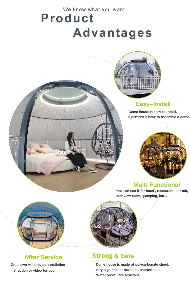 Outdoor Intelligent Rotating Star Home - Geodesic Dome