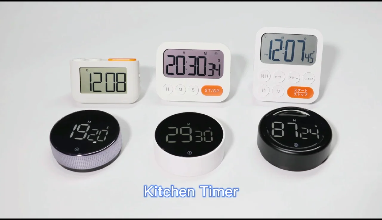 Round Rotary Setting Digital Kitchen Timer Strong Magnetic Countup ...