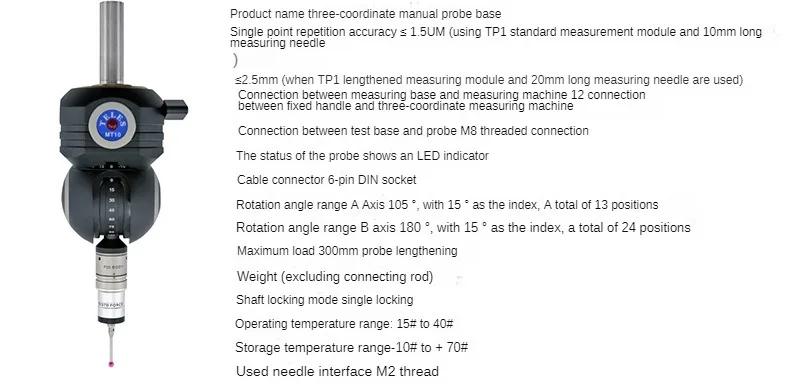 High Precision Three Coordinate Measuring Machine Probe Cnc Machining Center Mt10 Probe Mh8 ...