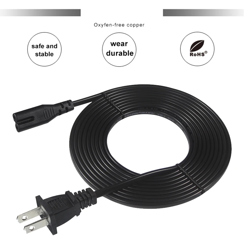 American IEC320 C7 Female Connector TV Charger Cord Figure 8
