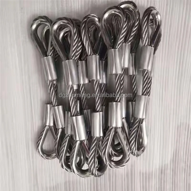 Heavy Duty Braided Safety Steel Coated Wire Rope Assembly With Loop ...