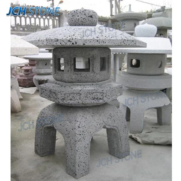 Natural Granite Black Basalt Stone Lantern Volcanic Rock Japanese ...