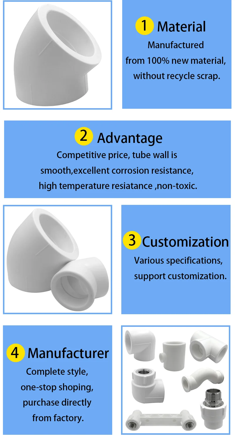 Hydy Ppr Pipe Fitting Bend Ppr Pipe Fitting Male Elbow White - Buy Ppr ...