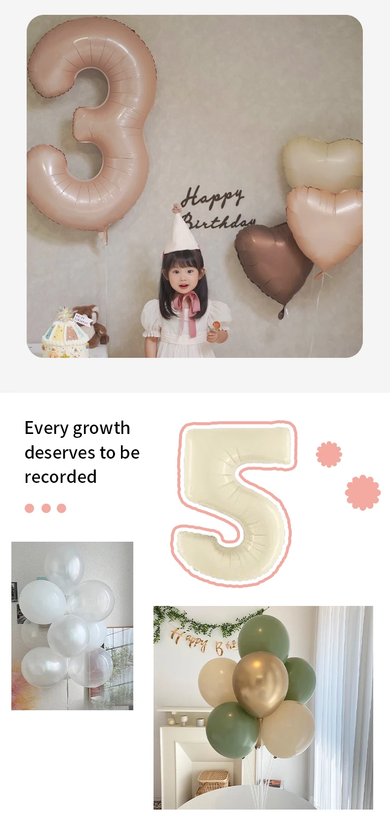 40 Inch Ins Style Number Balloons - Perfect for Parties