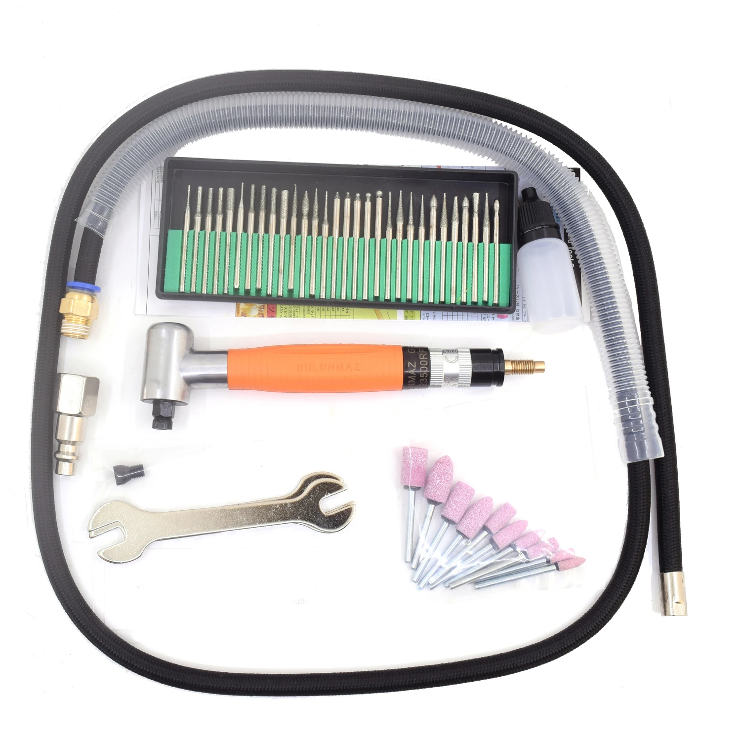 90 Degree 3mm Angle Air Micro Die Grinder Pencil Set Pneumatic Micro ...