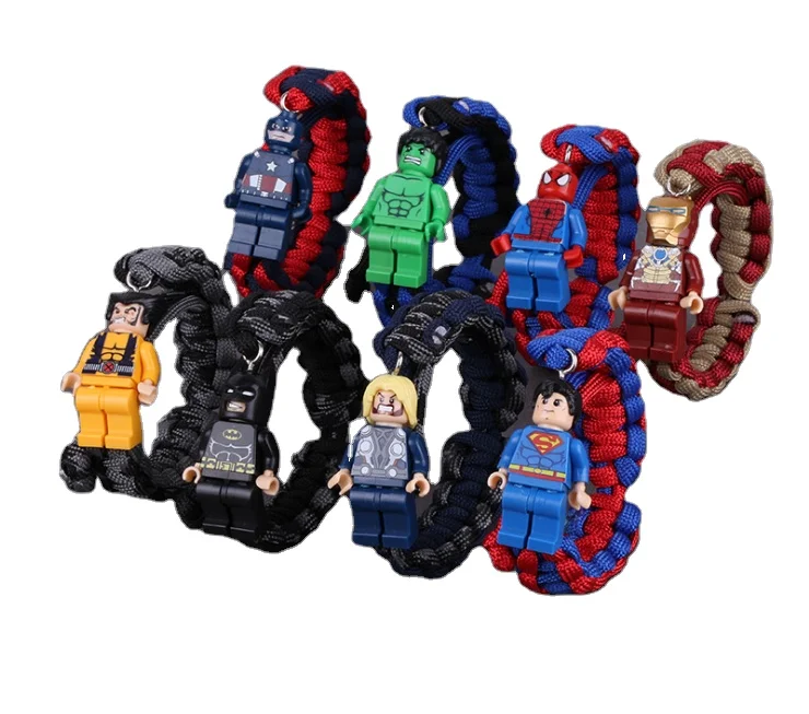 Kids Super Hero hand woven paracord bracelets friendship gifts Children ...