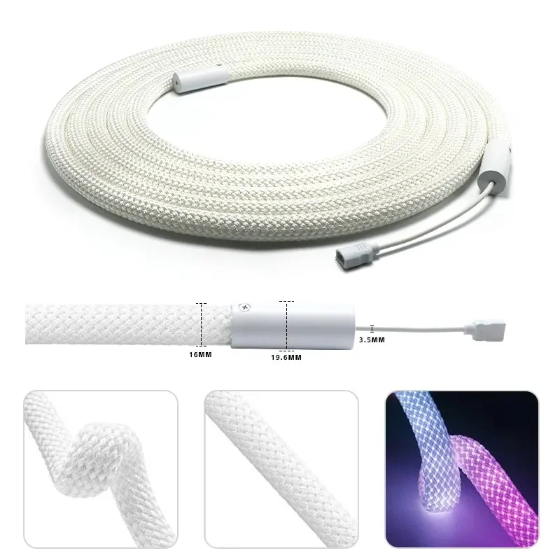 360-degree Braided Neon Lights - Durable and Efficient