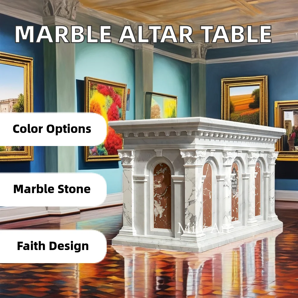 Natural Marble Church Altar with Religious Design Indoor/Outdoor Altar ...