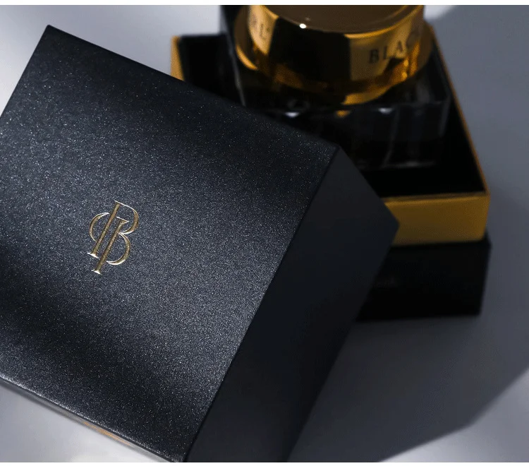 Customized Luxury Black Magnetic Perfume Box Packaging EVA Foam Glass ...