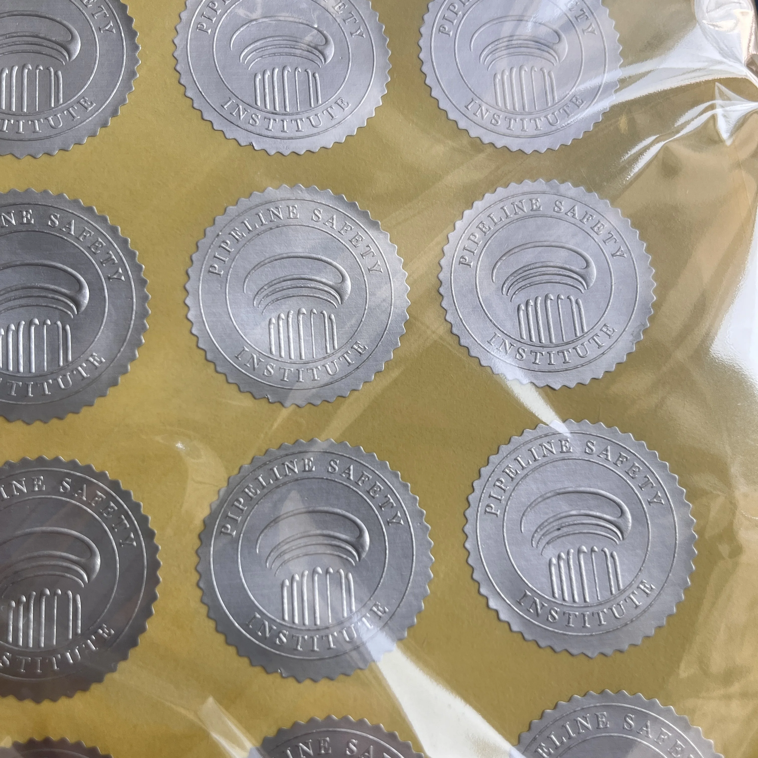 Can Add Your Logo Custom Gold Embossed Logo Stickers Metallic Gold ...