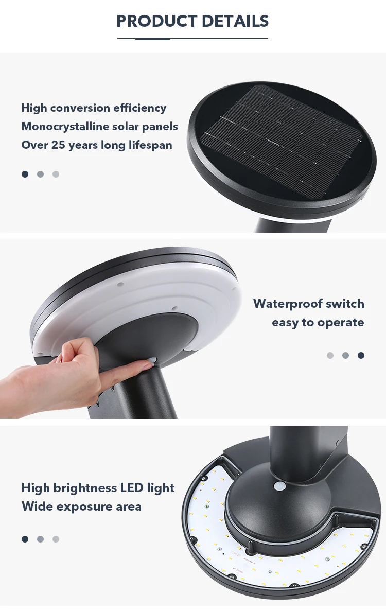 Energy-saving IP65 Waterproof Outdoor LED Solar Lawn Lights