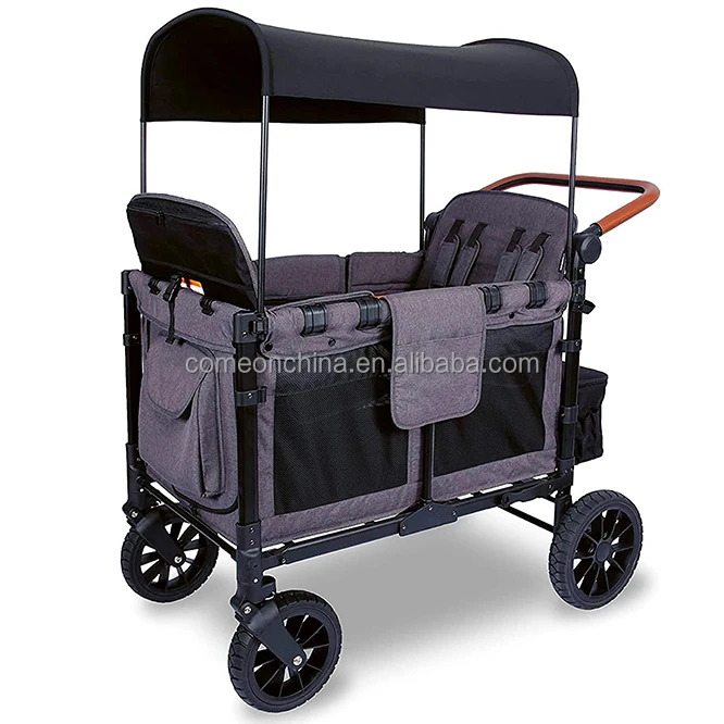 Outdoor Luxury 4 Seats Stroller Wagon 4 Seater Kids Baby Travel Wagon ...