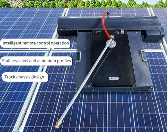 Solar Panel Cleaning Robot, Crawer Type Pv Module Cleaning Machine ...