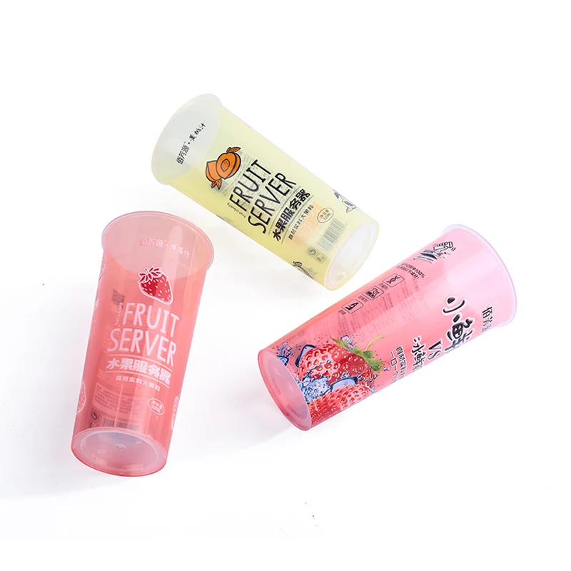 12oz/360ml custom disposable IML injection PP plastic juice cup ...