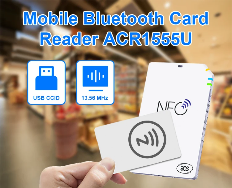 Mobile Bluetooth Contactless Smart Card Reader - ACR1555U