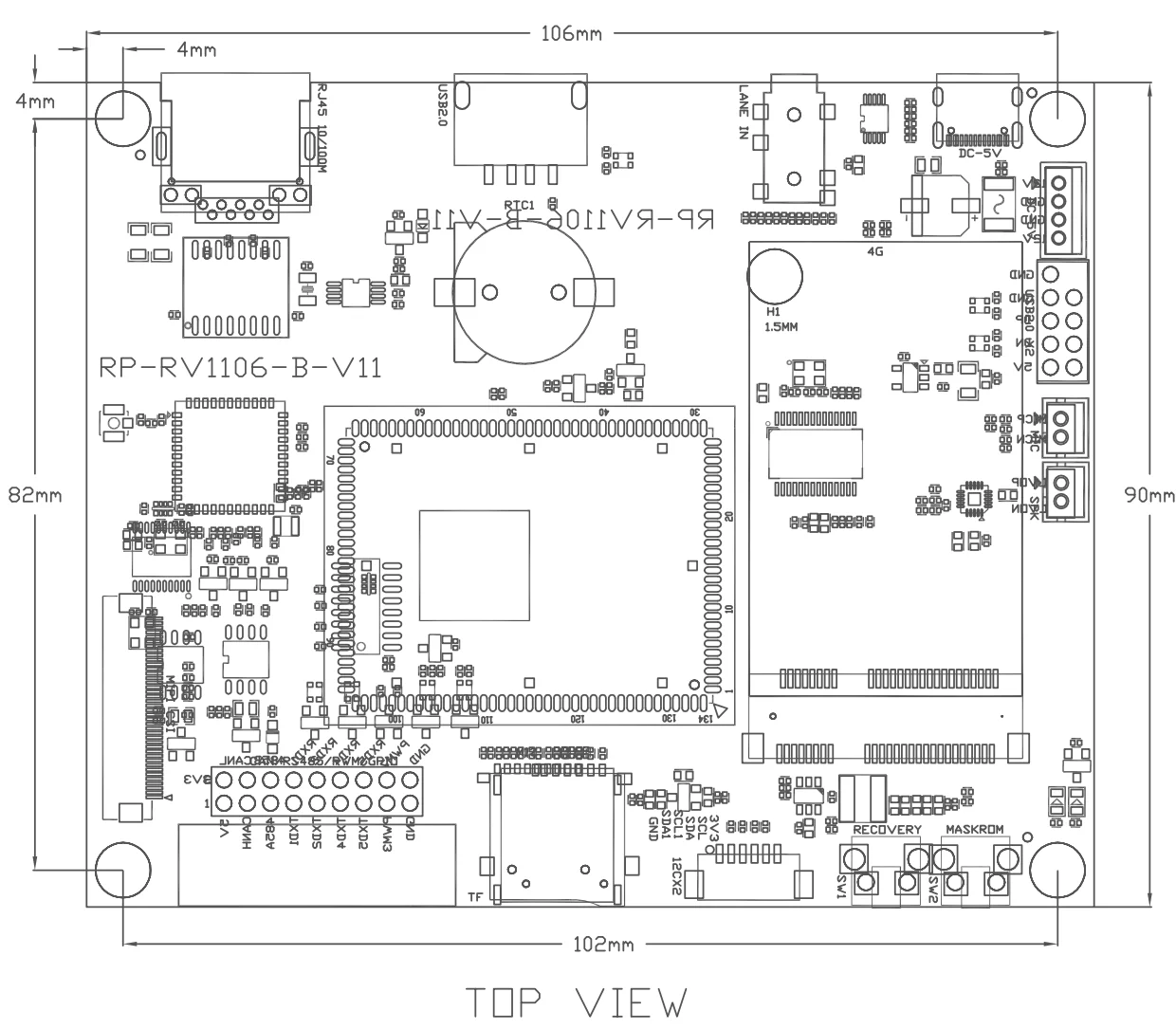 Rockchip RV1106 Development Board - Smart Door Lock Core