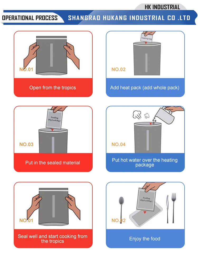 Flameless Food Heater Water Activation 50 Grams Food Heat Pack For Mre ...
