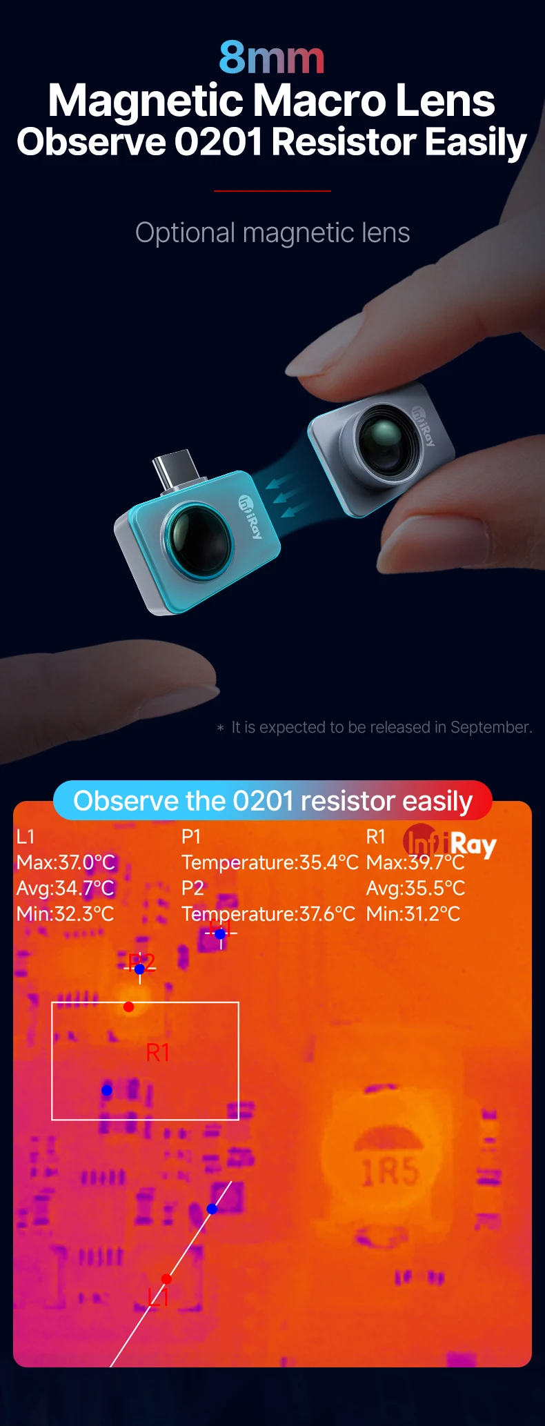 25hz No Freeze Small Infrared Thermal Camera Imager Infiray Sensor Air ...