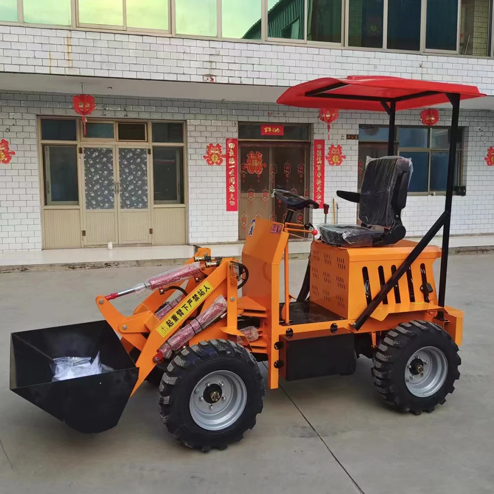 Small Mini Skid Steer Electric Earth-moving Machinery Front End Loader New Design Electric ...