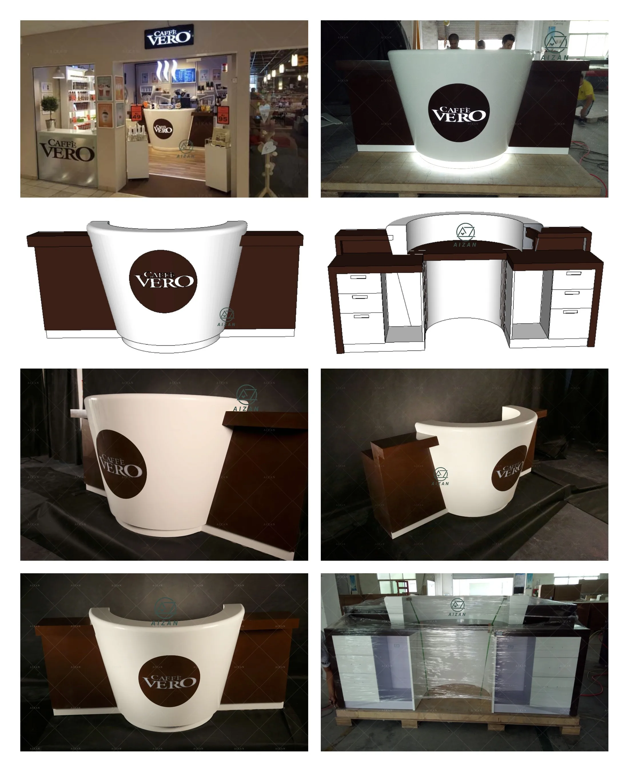 Customized Cafe Coffee Counter Wooden bar Counter for Sale| Alibaba.com