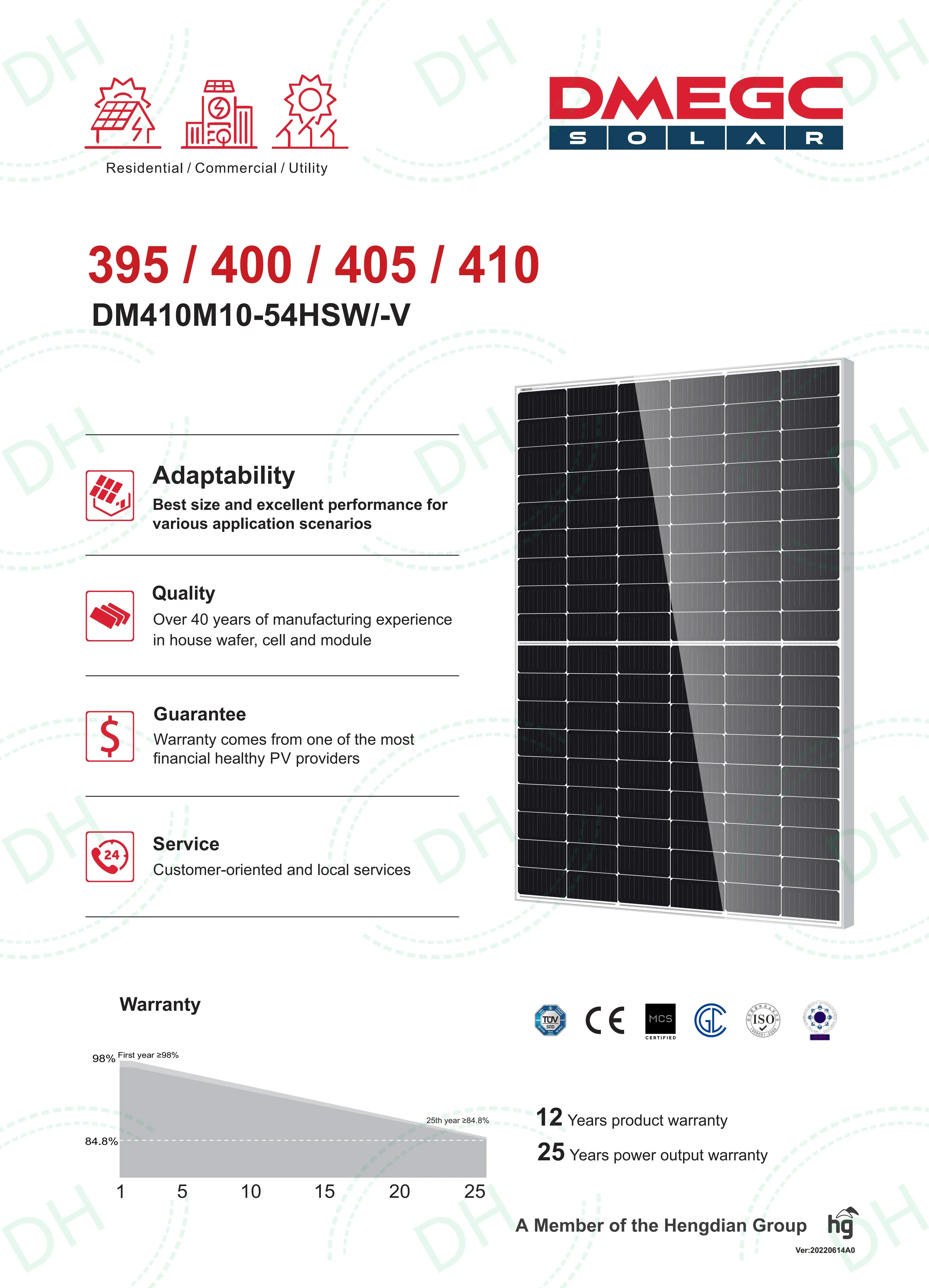 欧洲热卖dmegc 405w单声道光伏组件太阳能价格立即交货410w太阳能电池板 - Buy 405w面板盒玻璃框,410w适合各种场景太阳能 ...