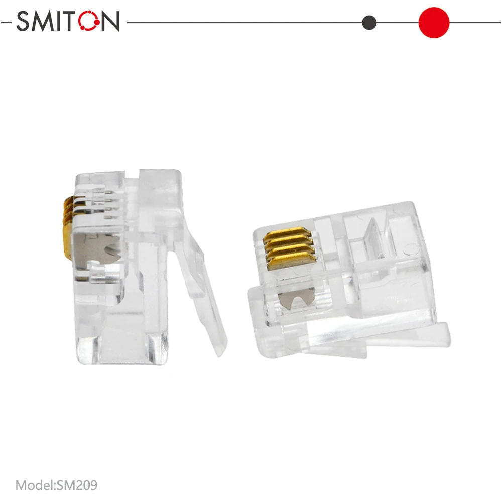 4 Pin RJ-9 Modular Connector for Telephone Cable - OEM | Wholesale