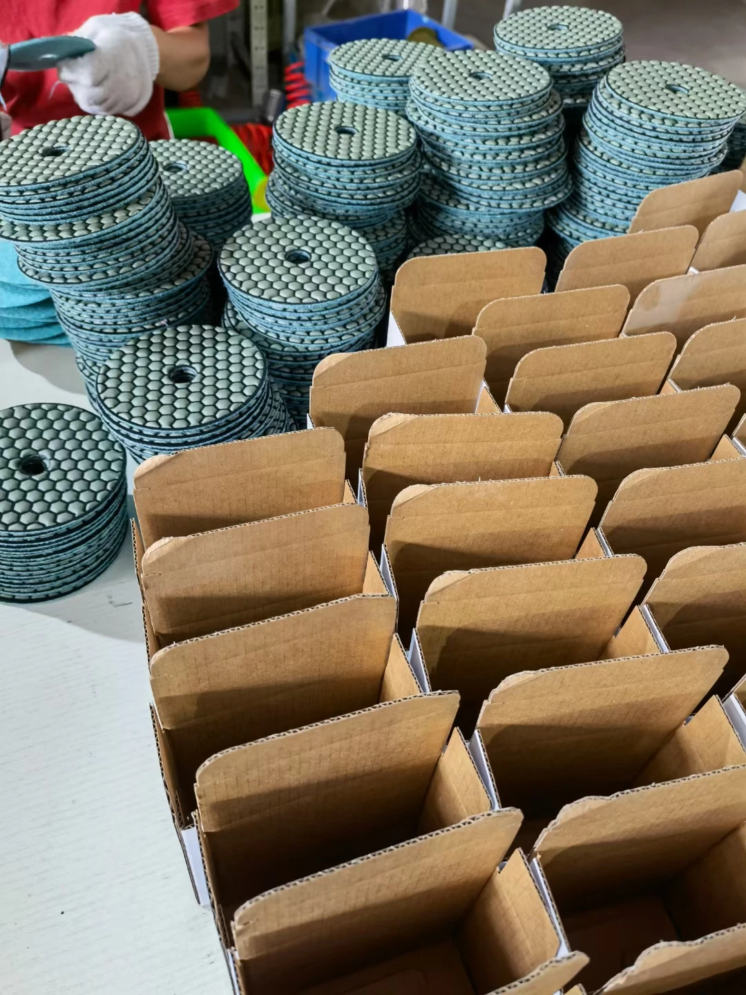 5 Inch White Sponge Fiber Sponge Diamond Soft Polishing Pads For ...