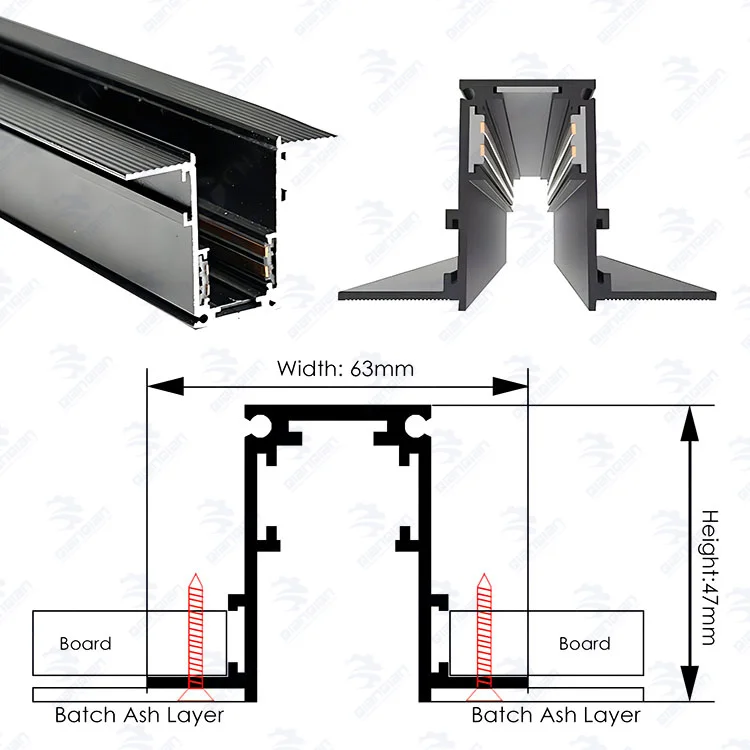 Magnetic Grille Light Office Led Linear Interior Decoration Magnetic ...