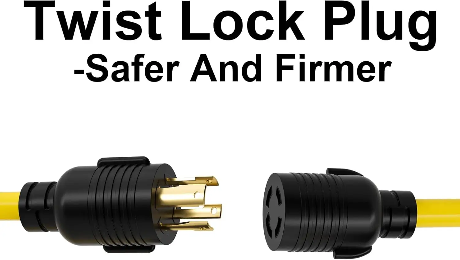 10 FT Heavy Duty Power Cord NEMA L14-30P/L14-30R, SJTW Cable, 125/250V ...