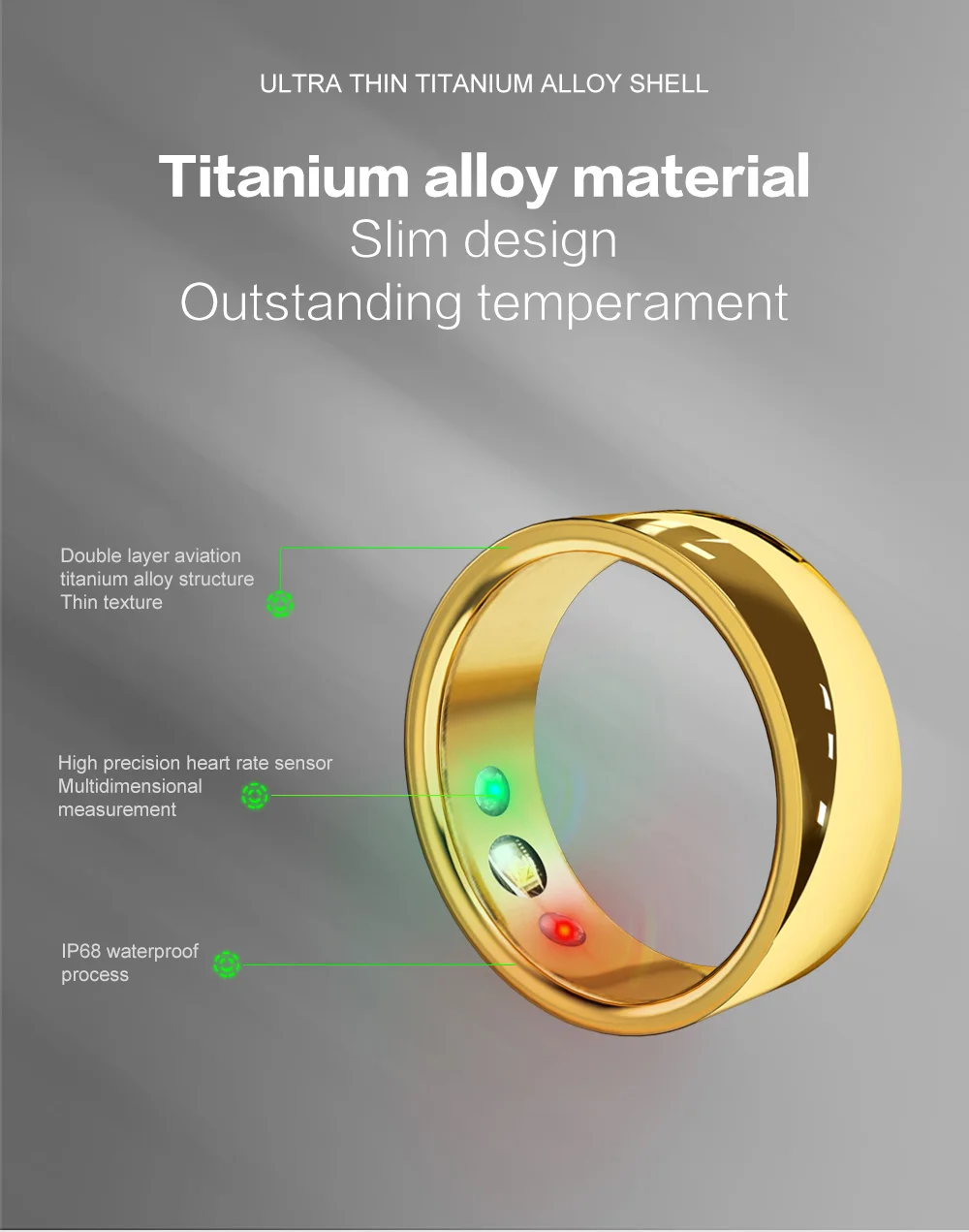 Hot Selling Sr200 Smart Ring Quality Monitoring Pedometer Body ...