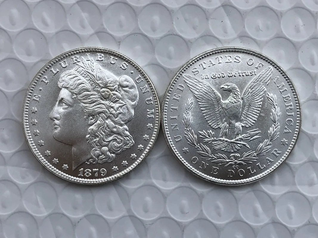Wholesale 96 pieces Set of 1878-1921 Shiny Morgan Silver Plated ...