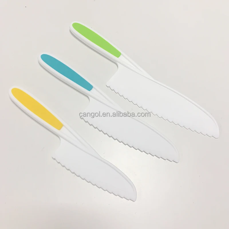 Plastic Serrated Edges Knives for Kids 3-Piece Children's Cooking ...