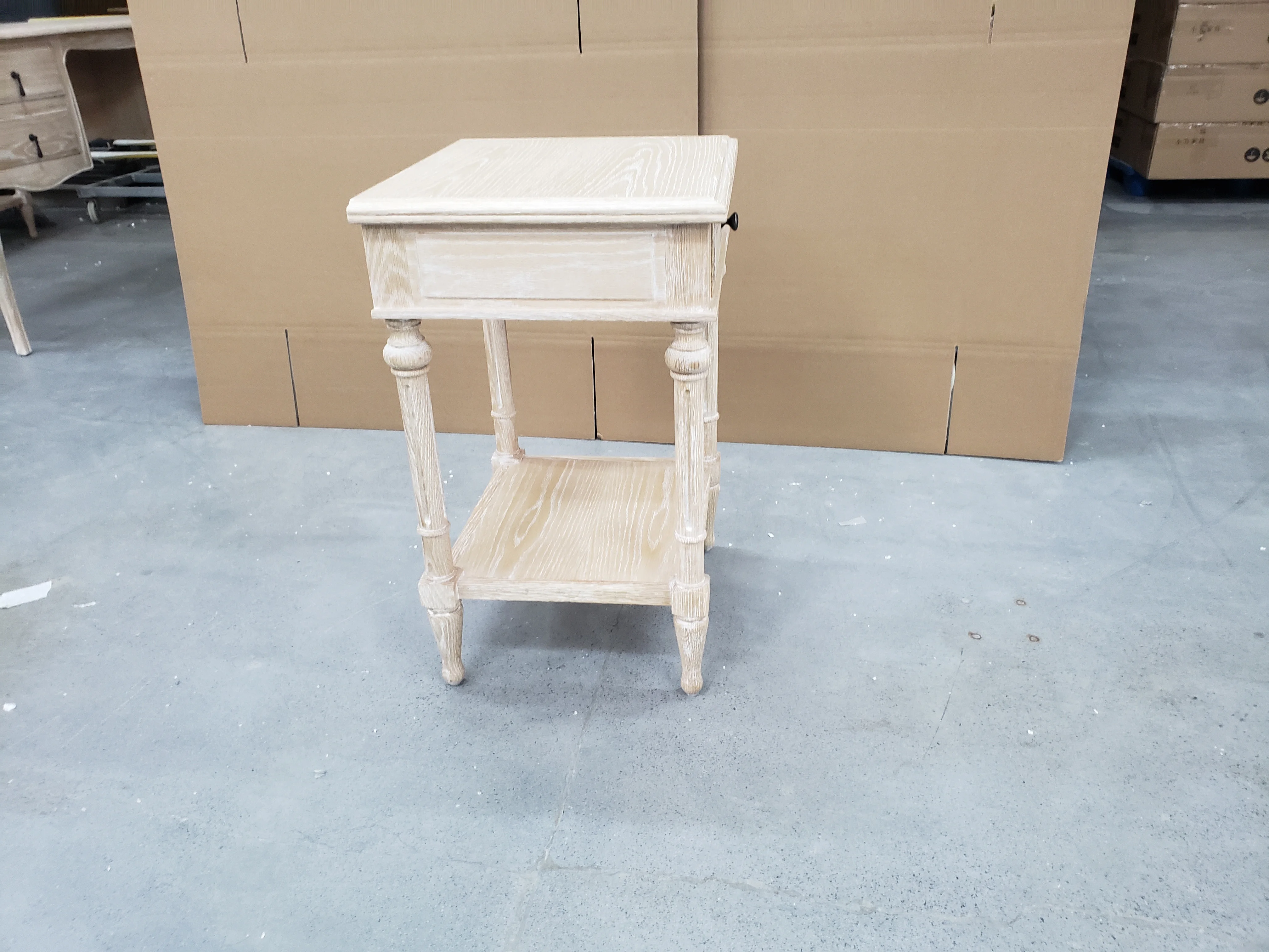 Mrs Woods Modern Luxury White Oak Wood Hand Craft Narrow Small Bedside ...