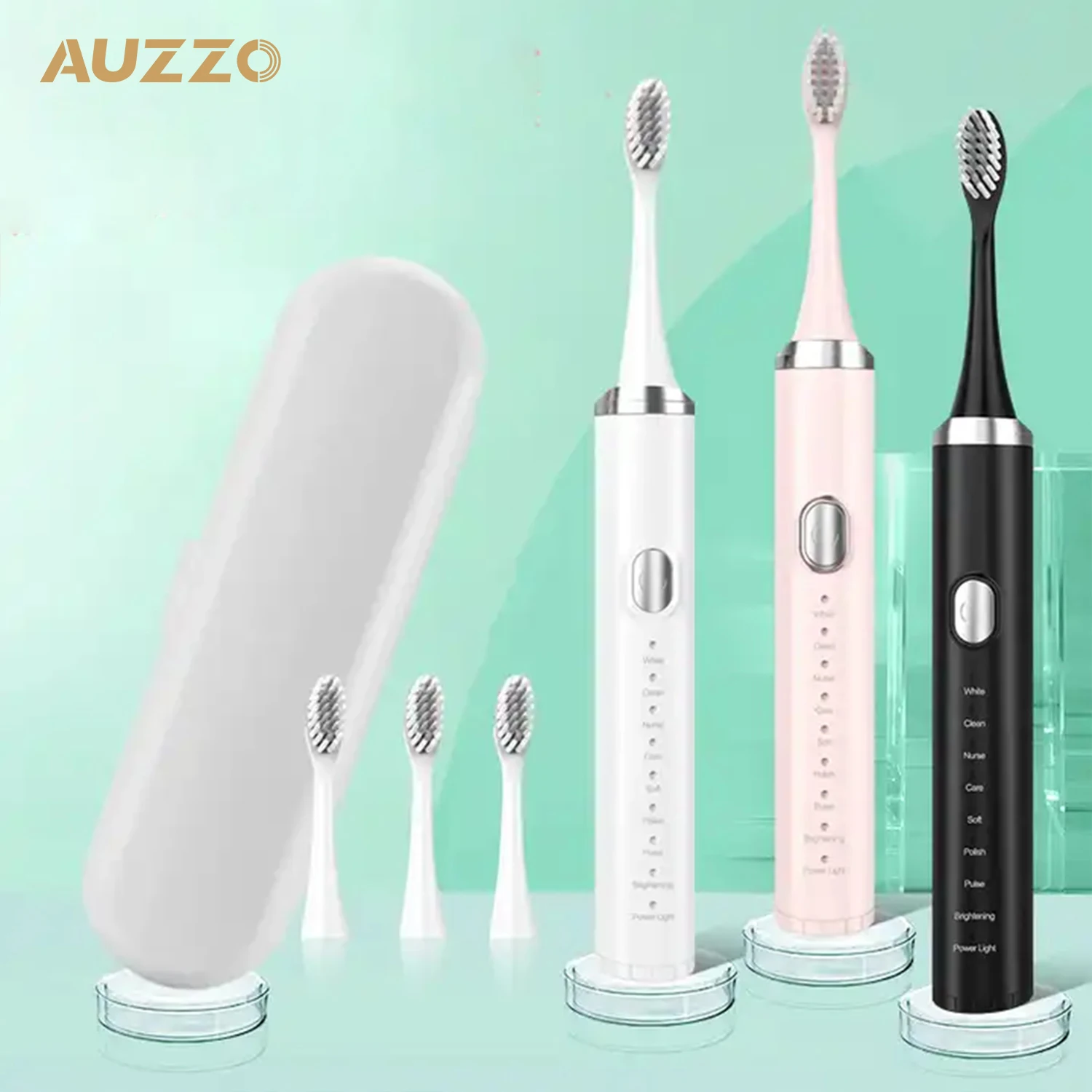 Electric Toothbrush with Sonic Vibration - Adult Soft Bristles