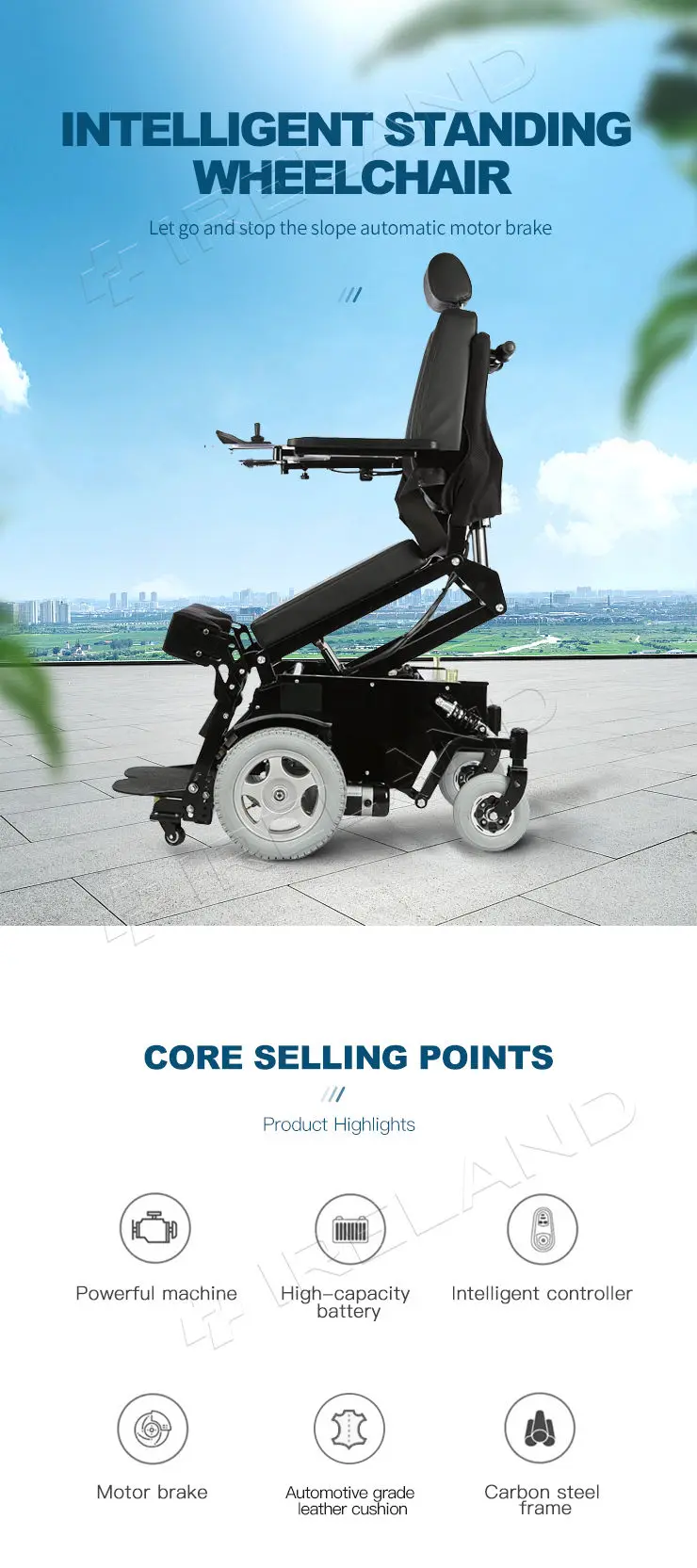 Factory Handicapped Electric Standing up Wheelchair Heavy Duty ...