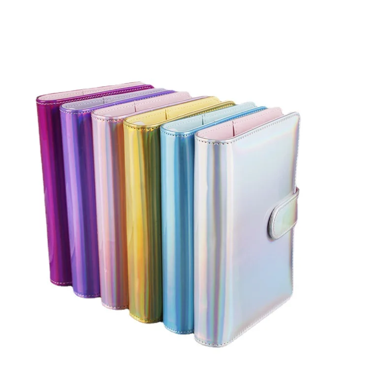 2023 Best Selling A6 Binders Holographic Pu Planner 6 Rings Agenda ...