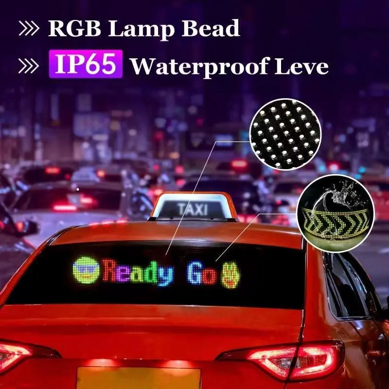 Led Matrix Panel Usb 5v Scrolling Bright Rgb Light Signs For Car ...